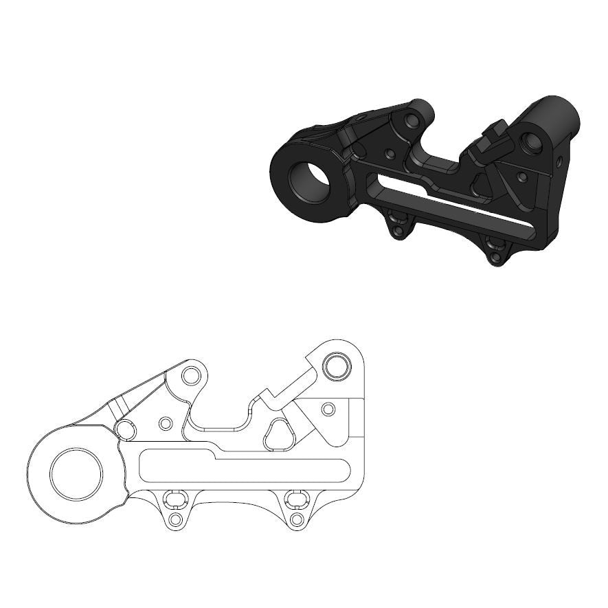 Moto-Master 220mm Rear Caliper Adapter Bracket – Toxic Moto Racing